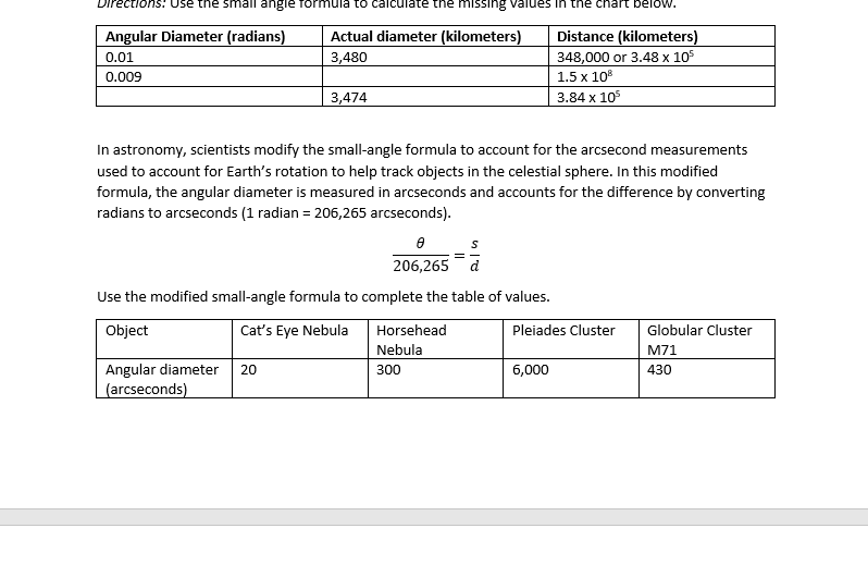 Solved Part II-The Small-Angle Formulo The small-angle | Chegg.com