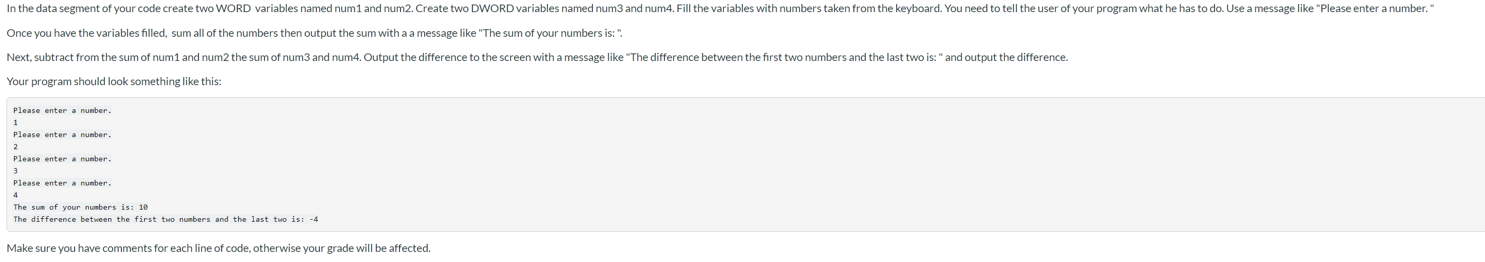 Solved In The Data Segment Of Your Code Create Two Word 8294