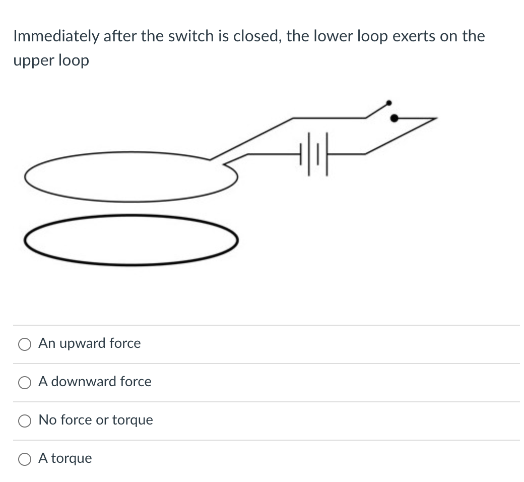 Solved Immediately after the switch is closed, the lower | Chegg.com
