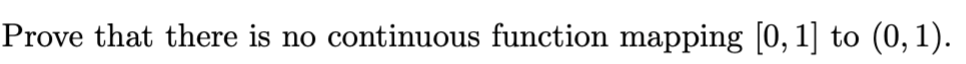 Solved Prove that there is no continuous function mapping | Chegg.com