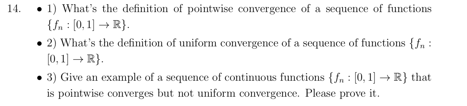 Solved 14. • 1) What's the definition of pointwise | Chegg.com