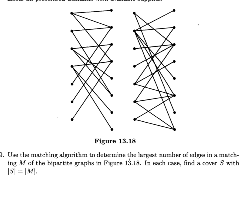 Figure 13.18 9. Use the matching algorithm to | Chegg.com