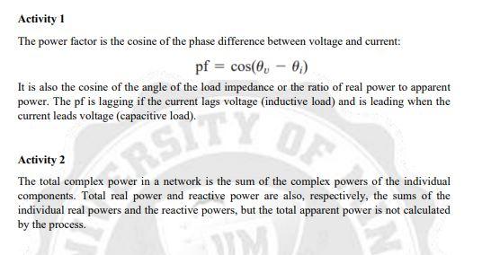 Solved The power factor is the cosine of the phase | Chegg.com