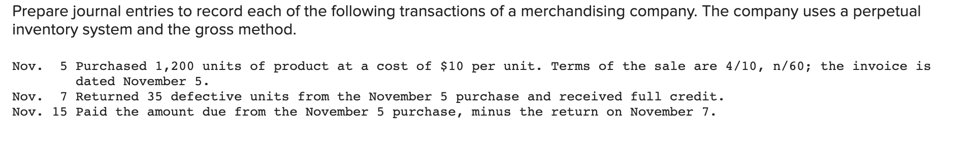 Solved Use the following information (in random order) from | Chegg.com