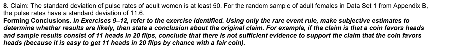 Solved I need 8 done and Using only the rare event rule, | Chegg.com
