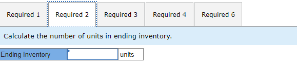 Solved Calculate the number of units in ending | Chegg.com