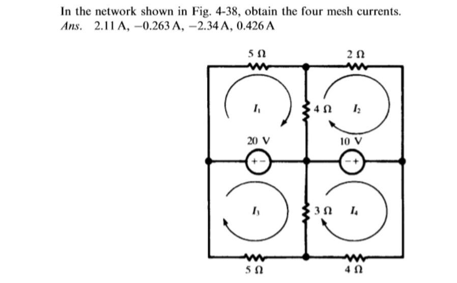 Solved In the network shown in Fig. 4-38, obtain the four | Chegg.com