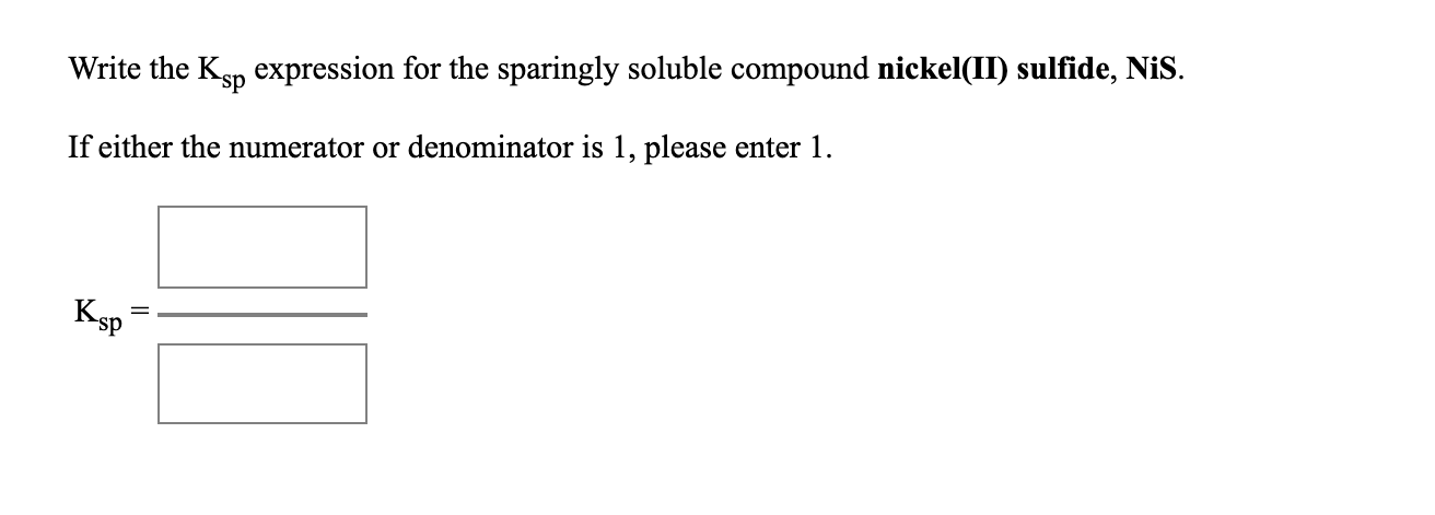 Solved Write the Ksp expression for the sparingly soluble | Chegg.com