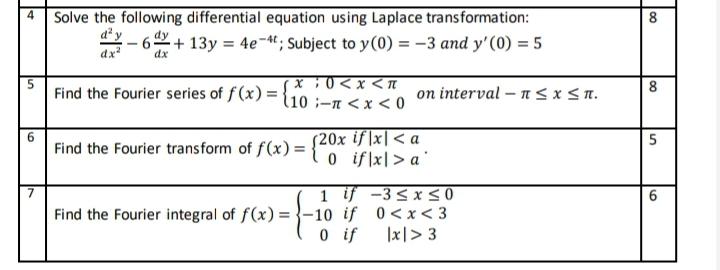 Solved 19 4 8 00 Solve the following differential equation | Chegg.com
