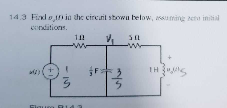 Solved 14.3 Find o) in the circuit shown below, assuming | Chegg.com
