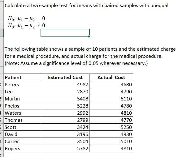 Solved Calculate a two-sample test for means with paired | Chegg.com