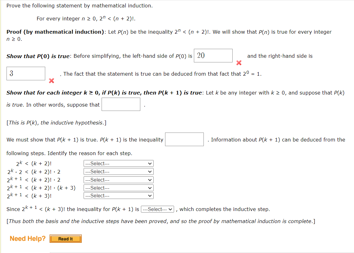 Solved Prove the following statement by mathematical | Chegg.com