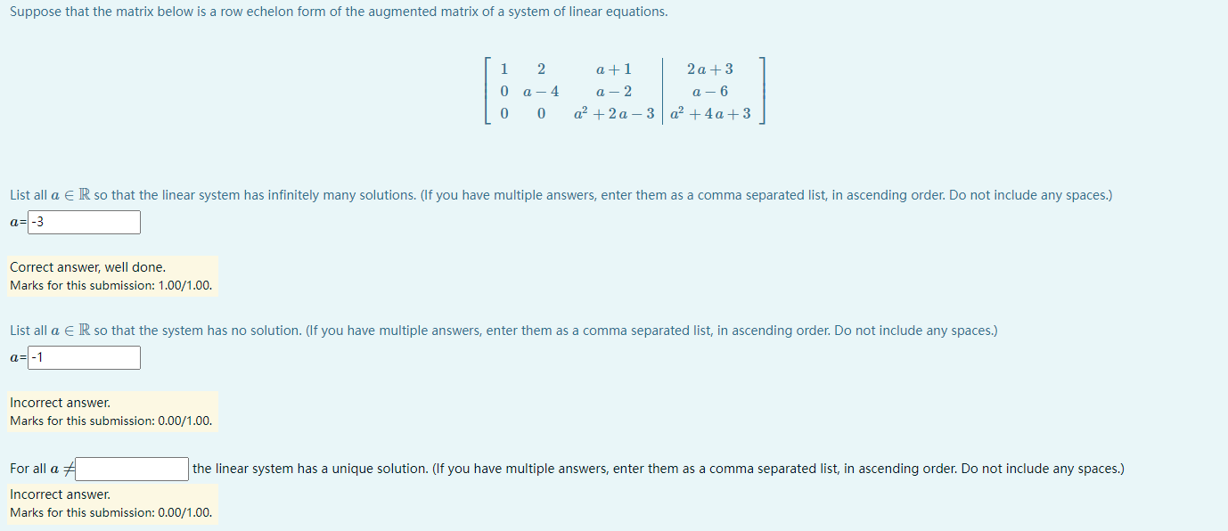 Solved Suppose that the matrix below is a row echelon form | Chegg.com