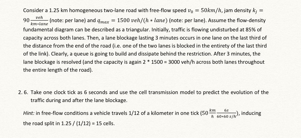 Solved 2. Problem 2: Fundamental diagram and Macroscopic | Chegg.com