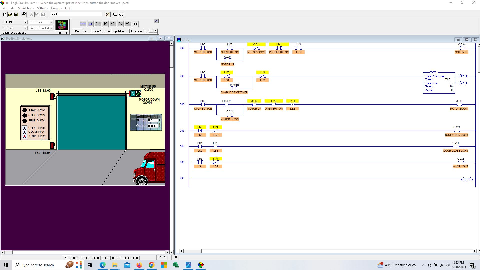 TLP LogixPro Simulator - When the operator presses | Chegg.com