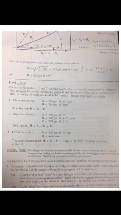 A, CA- is R,246 The resultant magnitule and dixection | Chegg.com