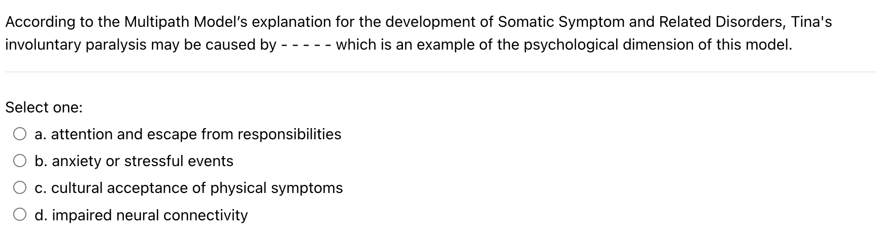 Solved According to the Multipath Model's explanation for | Chegg.com