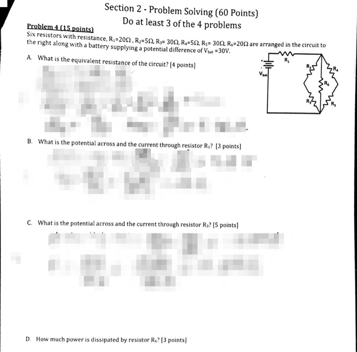 Solved Section 2 Problem Solving (60 Points) Do at least 3 | Chegg.com