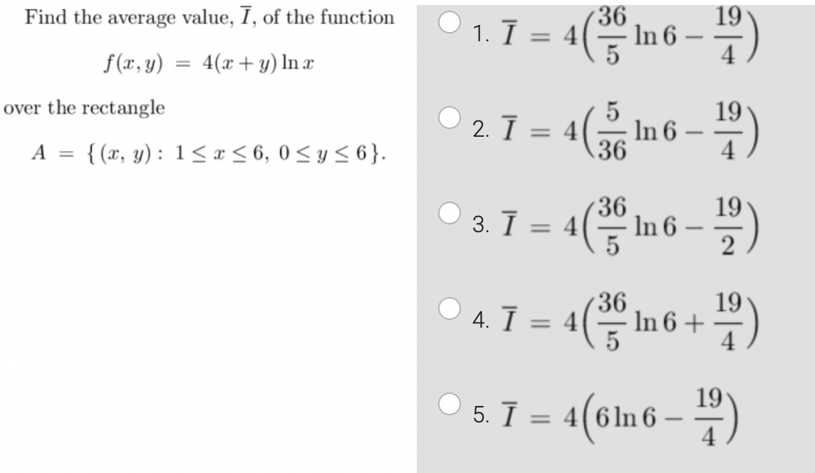 Solved Find the average value, Iˉ, of the function | Chegg.com