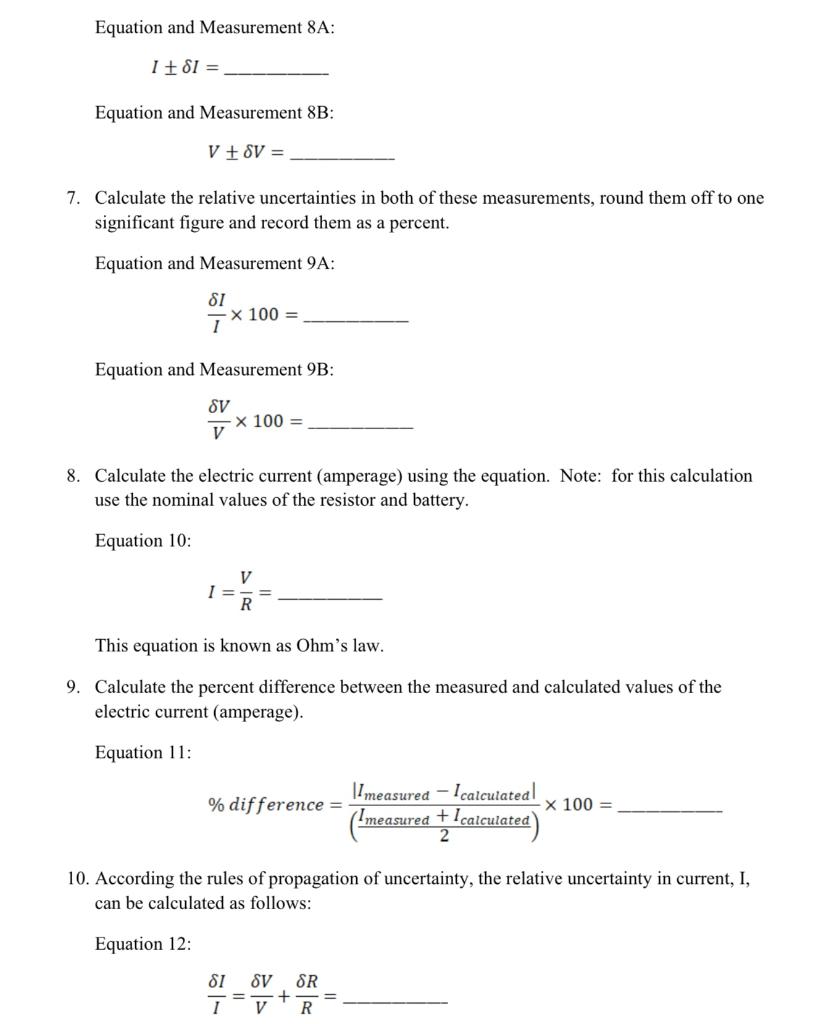 Equipment Needed Basic Electrical Measurement And | Chegg.com