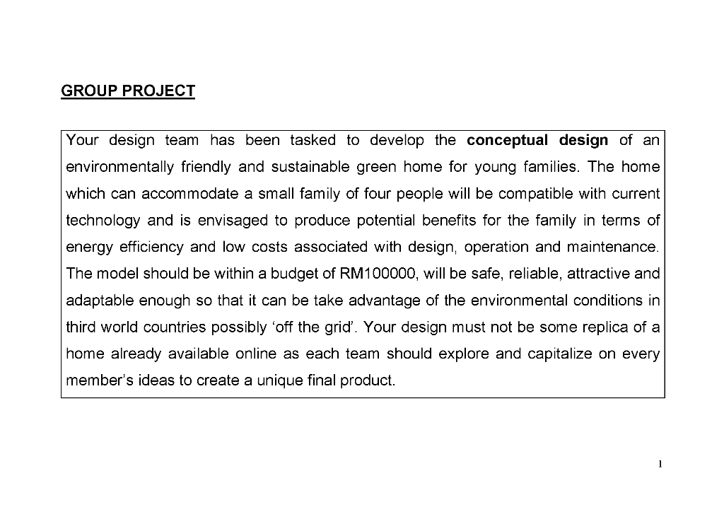 Solved GROUP PROJECT Your design team has been tasked to | Chegg.com