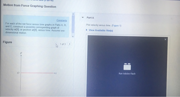 Solved Motion from Force Graphing Question Part A Constants | Chegg.com