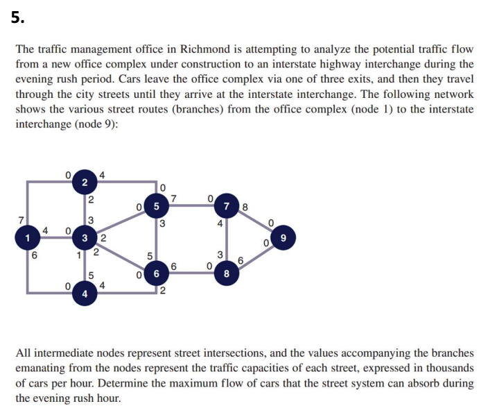 Solved The traffic management office in Richmond is | Chegg.com