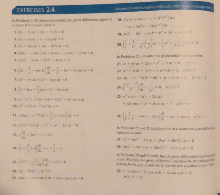 Solved EXERCISES 2.4 Answers to selected odd-numbered | Chegg.com