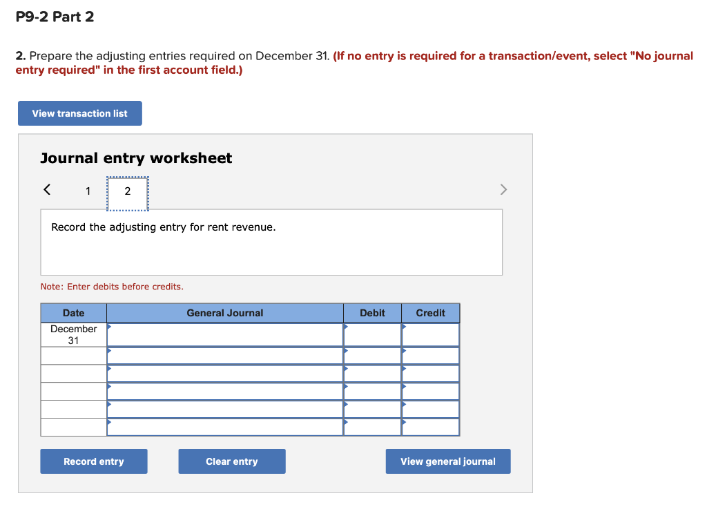 Solved Required information P9-2 (Algo) Recording and | Chegg.com