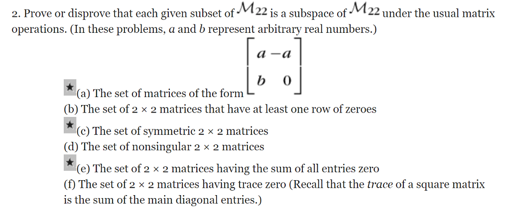 Solved 2. Prove or disprove that each given subset of 22 is | Chegg.com