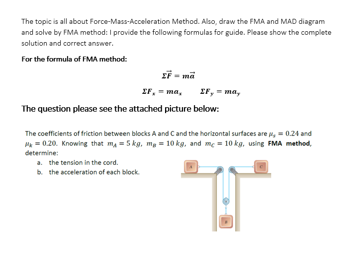 Solved The topic is all about Force-Mass-Acceleration | Chegg.com