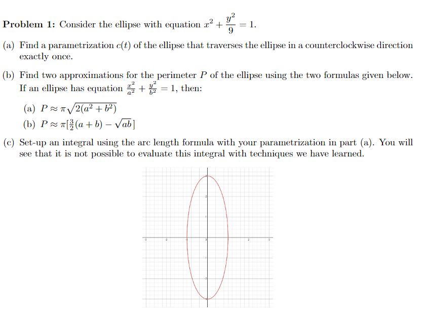 Solved ܗܐܕ Problem 1: Consider the ellipse with equation x² | Chegg.com