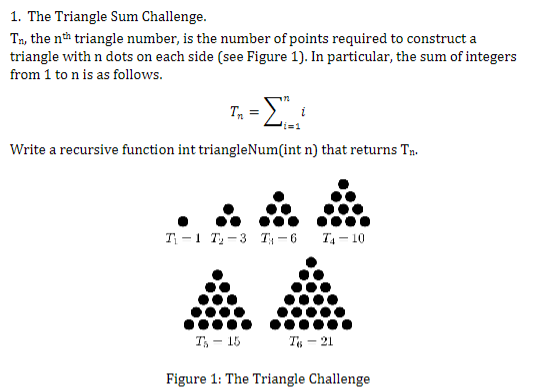 Solved c++The Triangle Sum Challenge.Tn, ﻿the nth ﻿triangle | Chegg.com