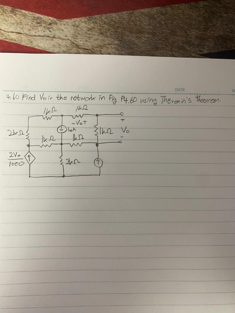 4.60 Find Voin the notwork in Fig P4.60 using | Chegg.com 4.60 Find Voin the notwork in Fig P4.60 using | Chegg.com