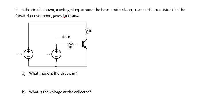 2. In the circuit shown, a voltage loop around the | Chegg.com