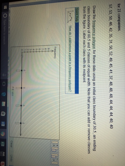 Solved Draw the frequency polygon for these data using an | Chegg.com