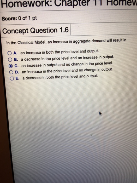Solved In the Classical Model, an increase in aggregate | Chegg.com