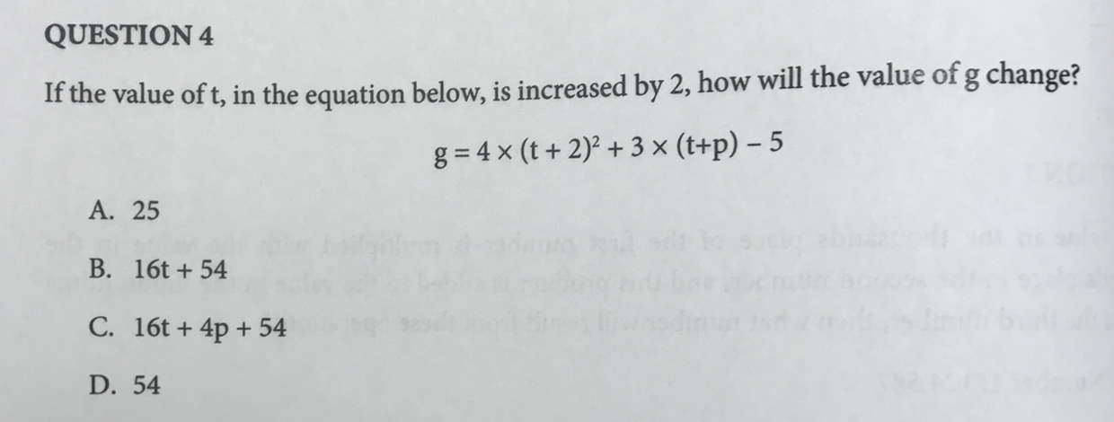 Solved If the value of t, in the equation below, is | Chegg.com