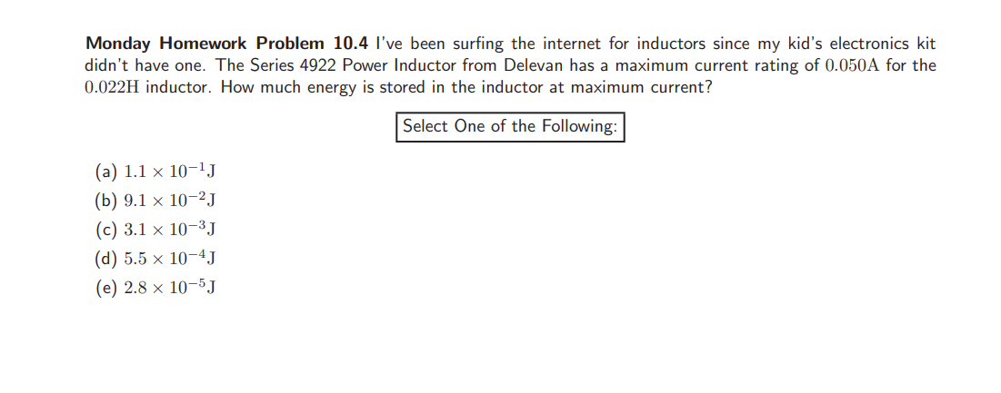 Solved Monday Homework Problem 10.4 I've been surfing the | Chegg.com