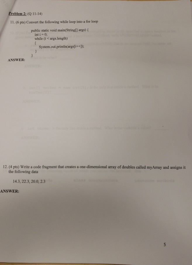 Solved Problem 2: (Q 11-14) 11. (6 pts) Convert the | Chegg.com