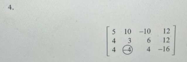 Solved ⎣⎡544103−4−10641212−16⎦⎤ | Chegg.com