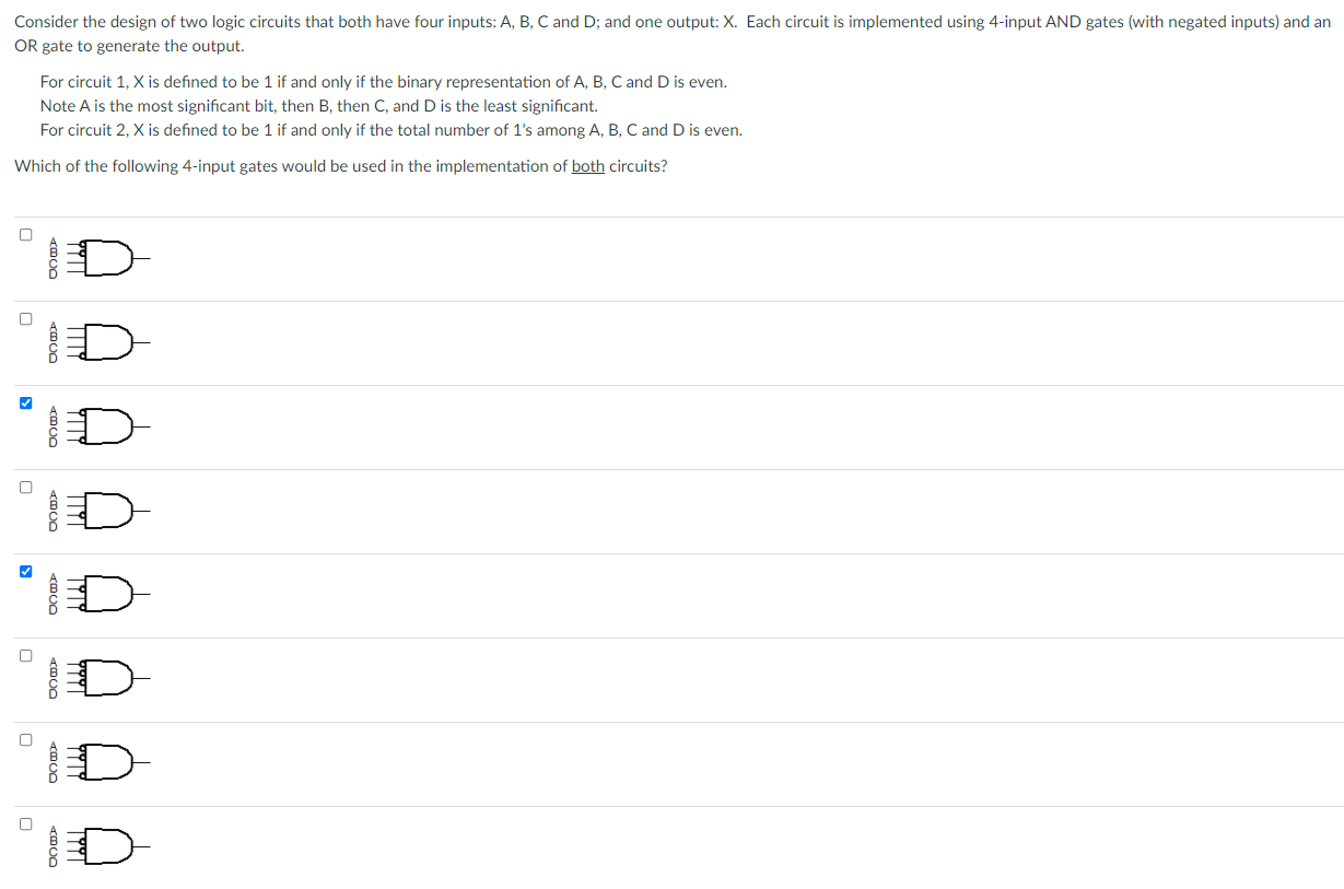 Solved Consider the design of two logic circuits that both | Chegg.com