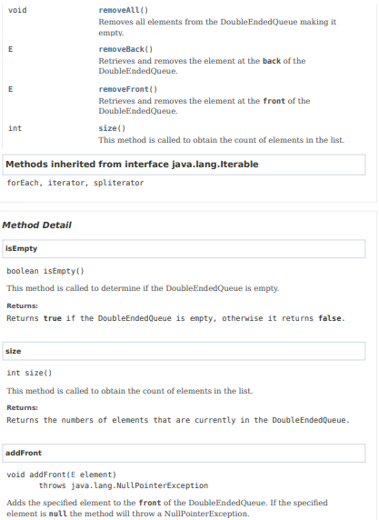 Solved You will write the DoubleEndedQueue.java class which | Chegg.com