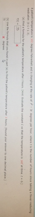 Solved A patient's temperature it 102 degrees Fahrenheit and | Chegg.com
