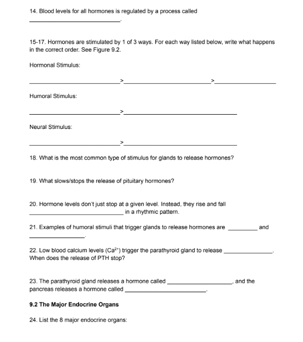 Solved 9.1 The Endocrine System and Hormone Function-An | Chegg.com