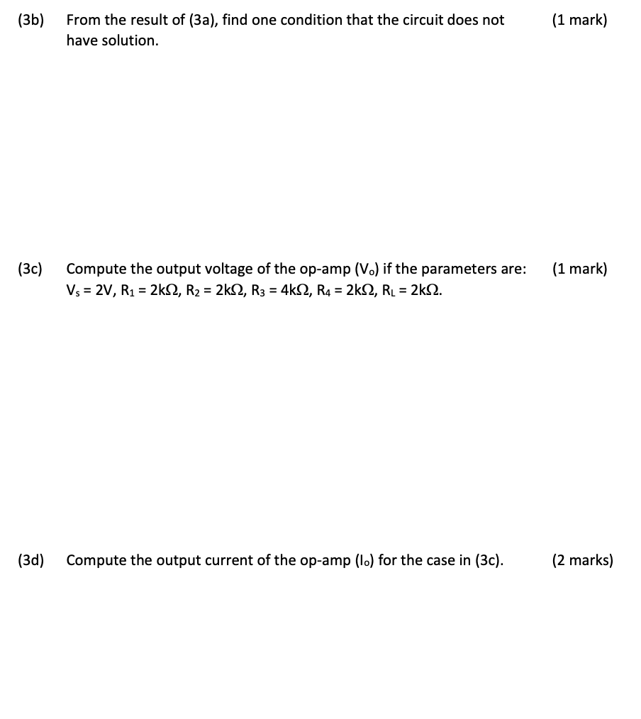 Solved (Q3) Operational Amplifier (3a) Compute the | Chegg.com