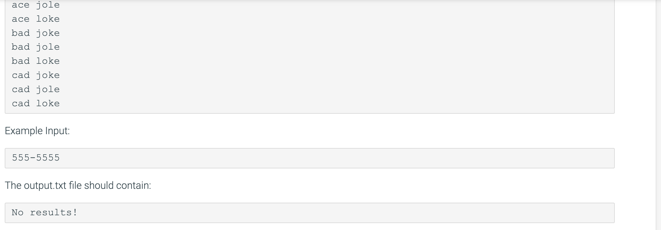 Solved Input Your file content Expected file contentbee hood | Chegg.com