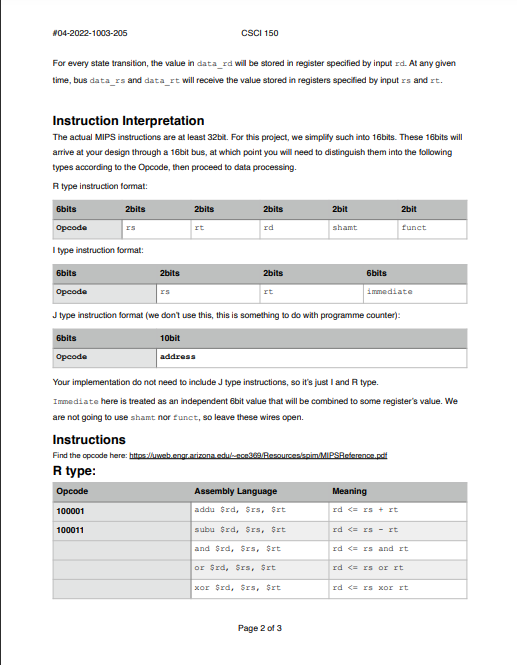 Solved MIPS architecture is a family of CPU instruction set | Chegg.com