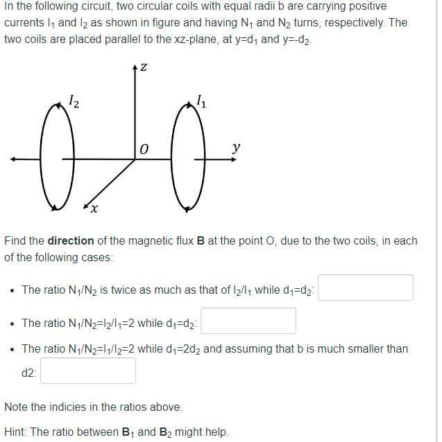 Solved In the following circuit, two circular coils with | Chegg.com
