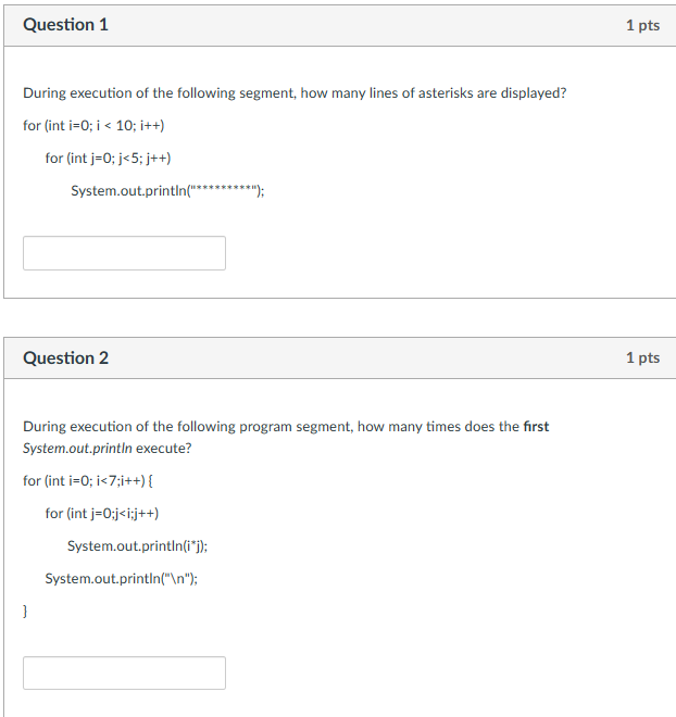Solved During execution of the following segment, how many | Chegg.com